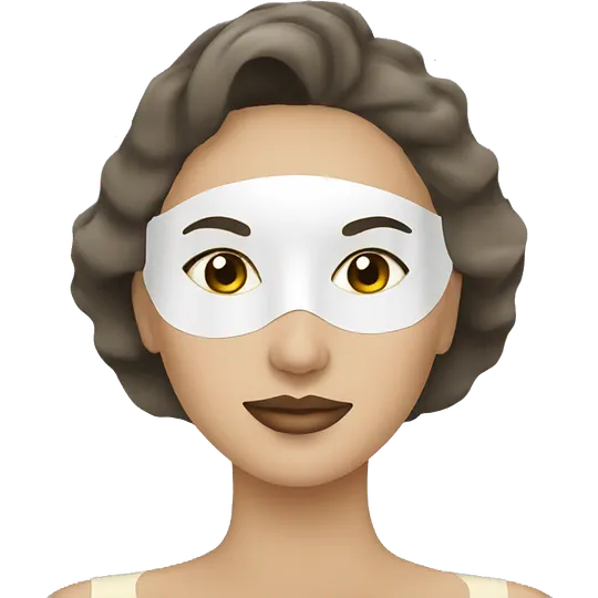 lady with face mask spa beauty full face relaxing emoji