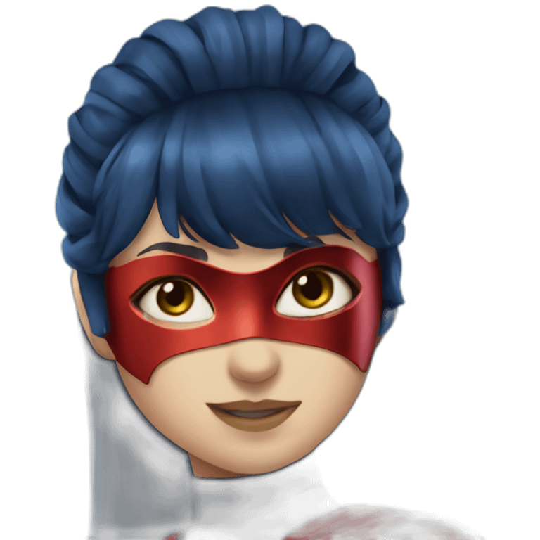 smiling superhero with domino mask emoji | AI Emoji Generator