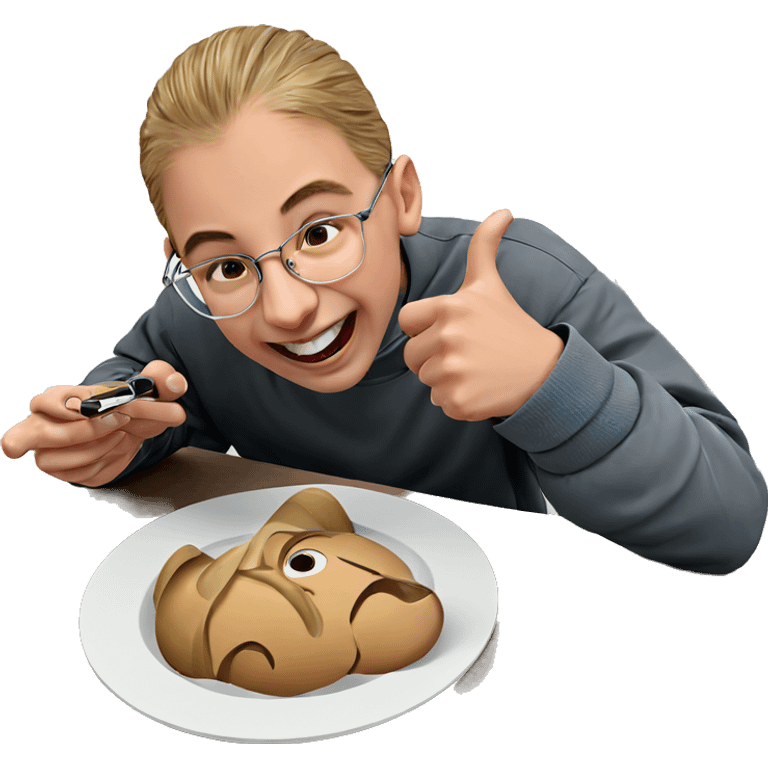 happy boy with food smile emoji | AI Emoji Generator