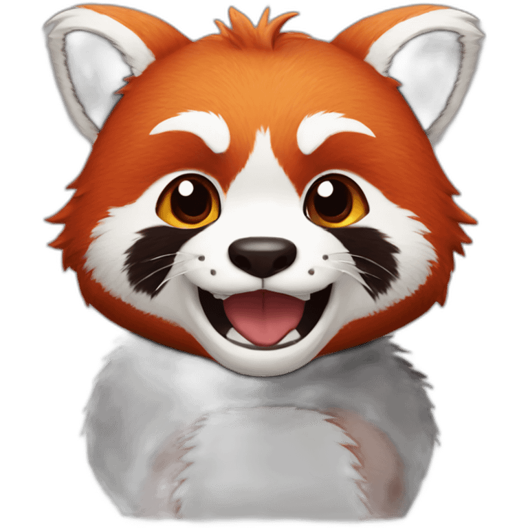 Blootshot red panda emoji | AI Emoji Generator