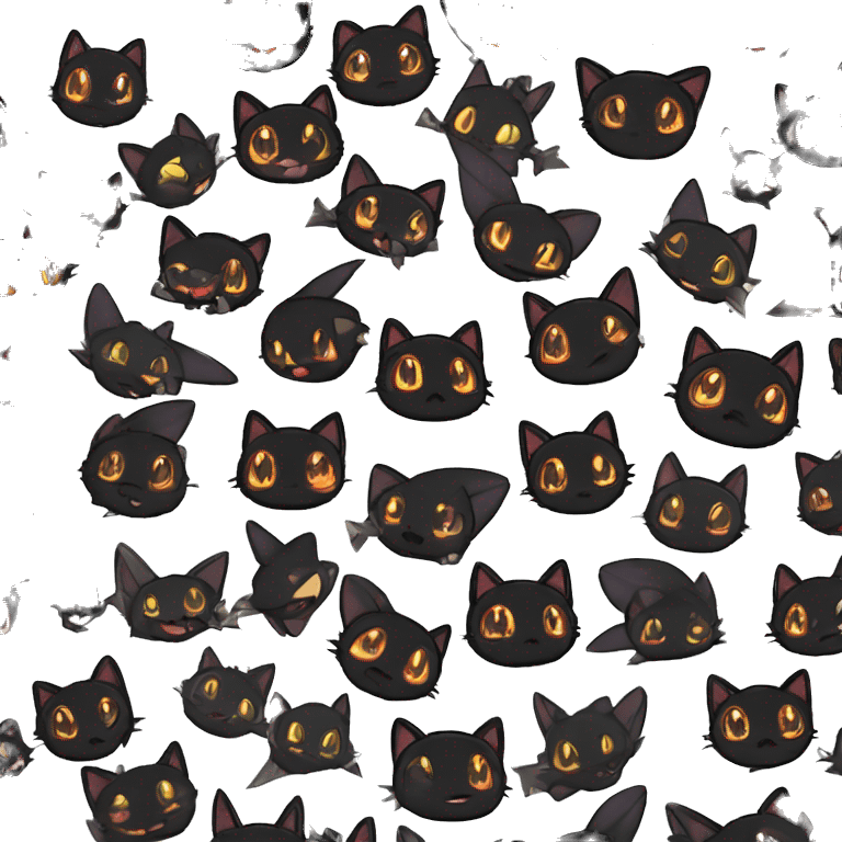 Cool Cute Edgy Black Dark Chibi Cat-Noibat-Noivern-Litten-Fakémon ...