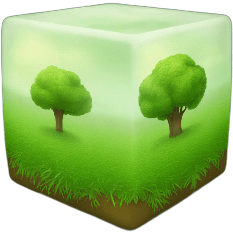 Cube d'herbe emoji | AI Emoji Generator