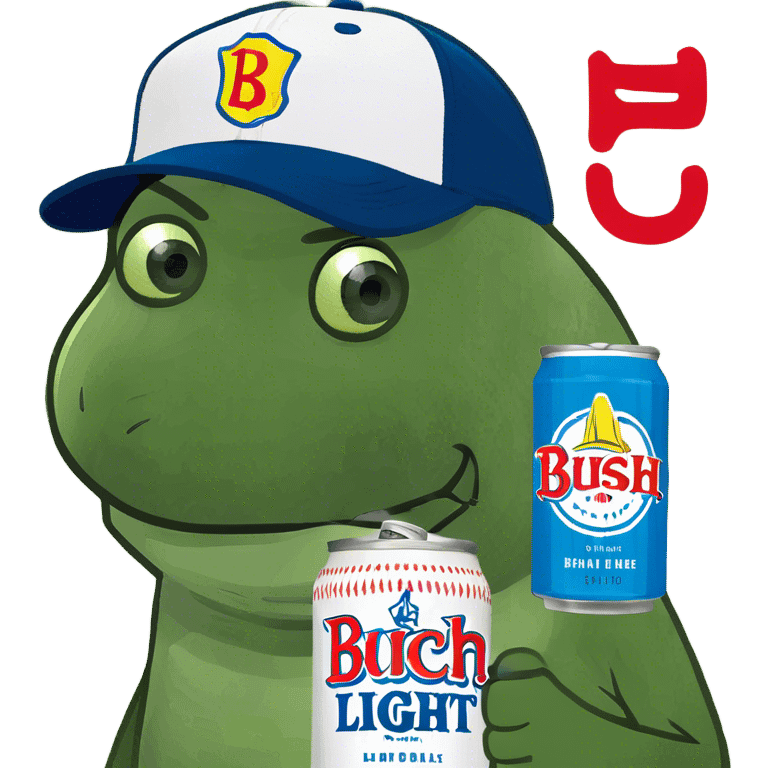 Guy drinking Busch light emoji | AI Emoji Generator