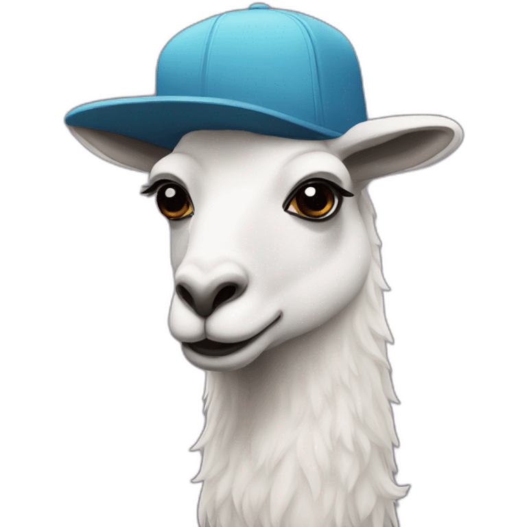 Lama with cap emoji