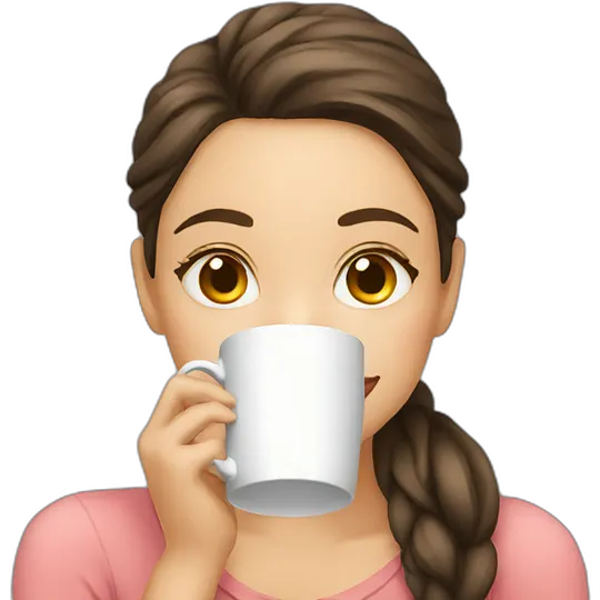 girl sipping tea emoji | AI Emoji Generator