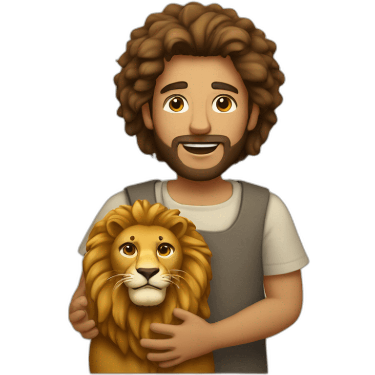 bible daniel and lion emoji | AI Emoji Generator