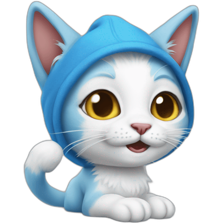 Smurf cat emoji | AI Emoji Generator