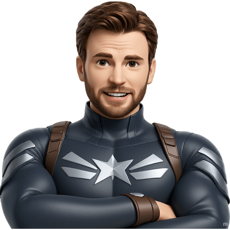 smiling superhero with brown hair emoji | AI Emoji Generator