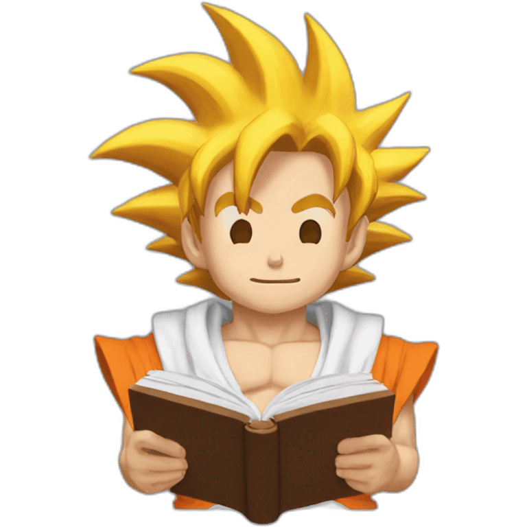 goku reading emoji | AI Emoji Generator