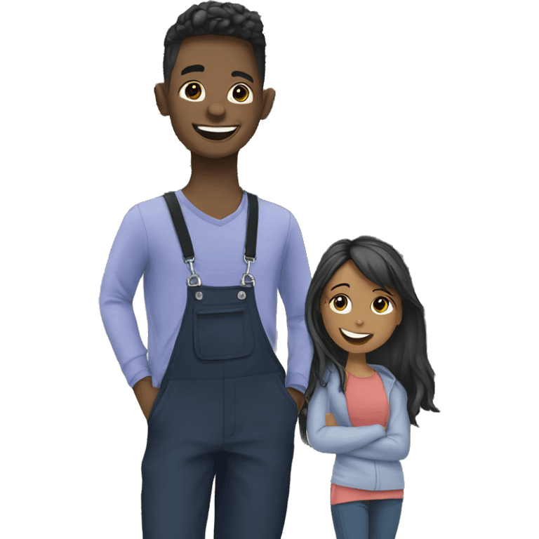 girl and boy smiling outside emoji | AI Emoji Generator