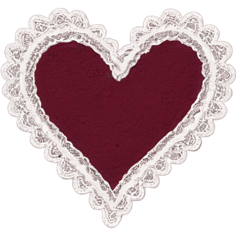 burgundy\ lace heart emoji | AI Emoji Generator