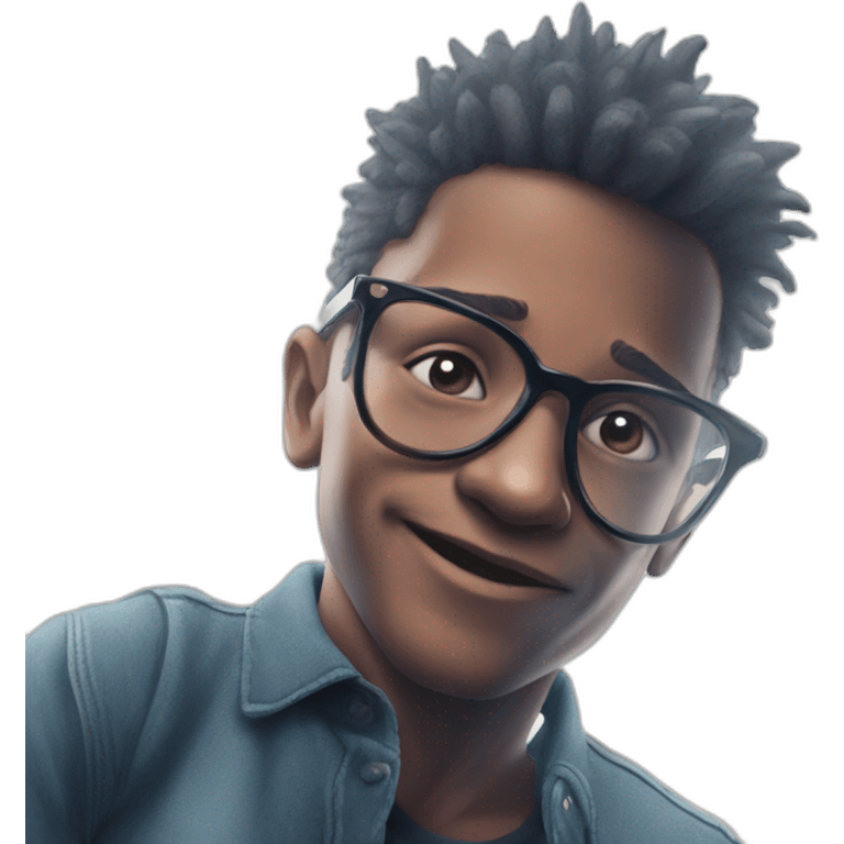 man with glasses smiling emoji | AI Emoji Generator