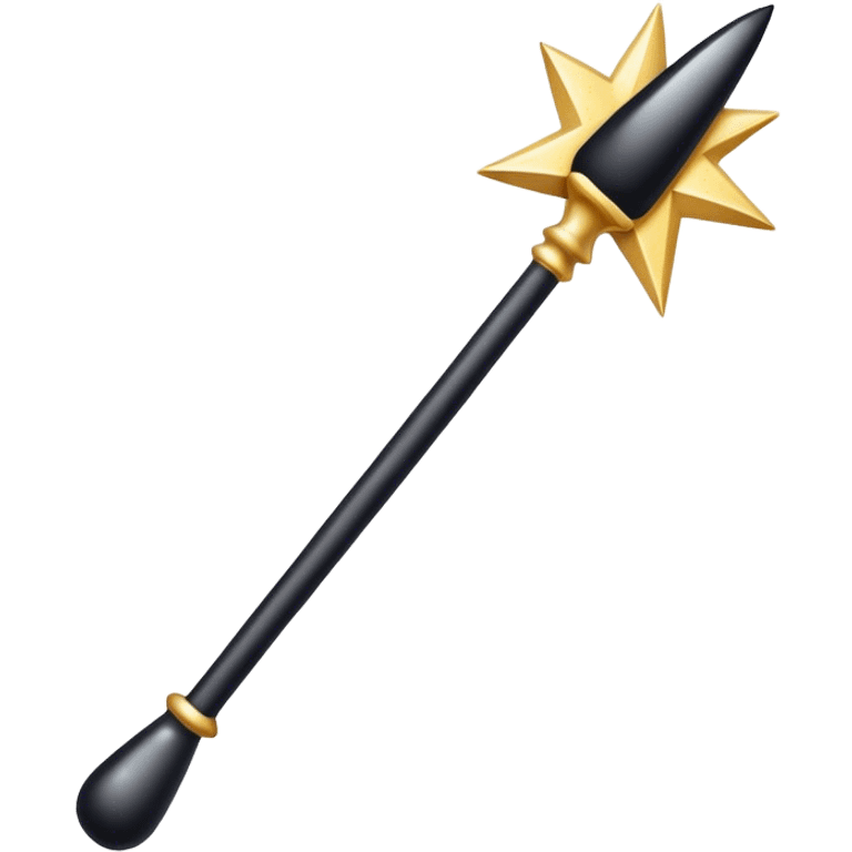 magic wand,simple, black in the middle,both ends are white emoji | AI ...