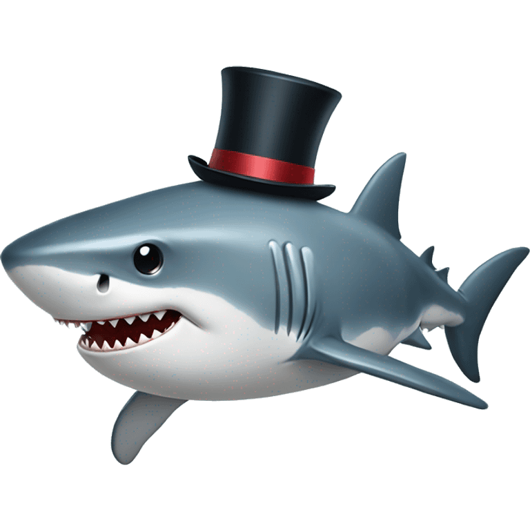 shark with tophat emoji | AI Emoji Generator