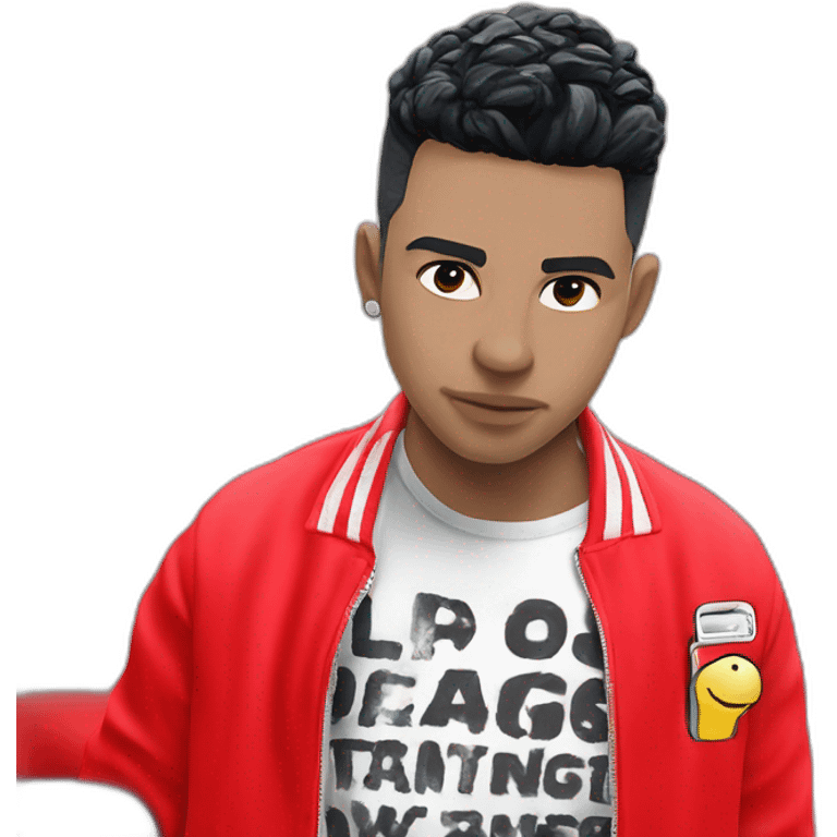 solo gaze intense black jacket emoji | AI Emoji Generator