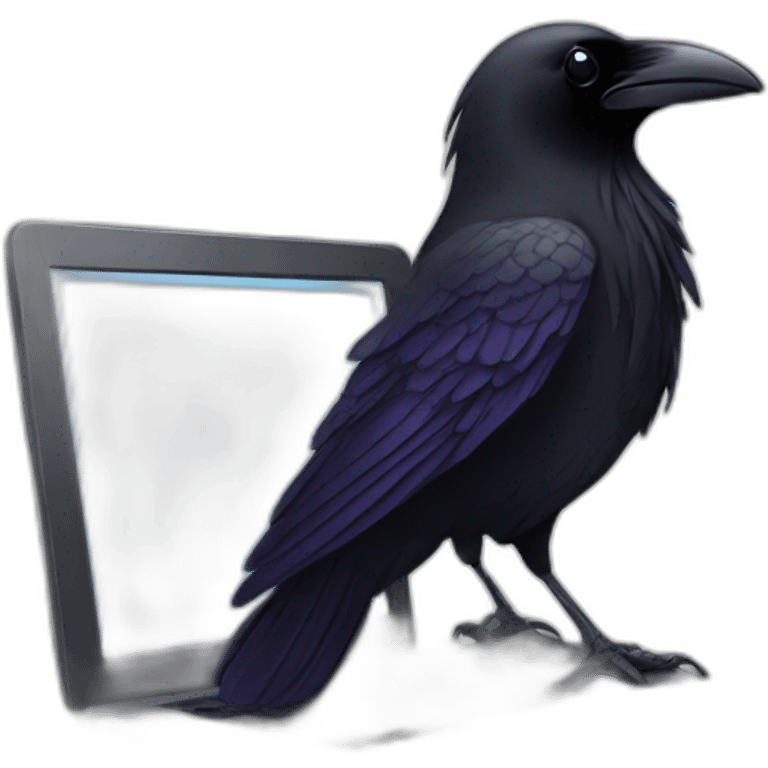 raven with laptop emoji | AI Emoji Generator