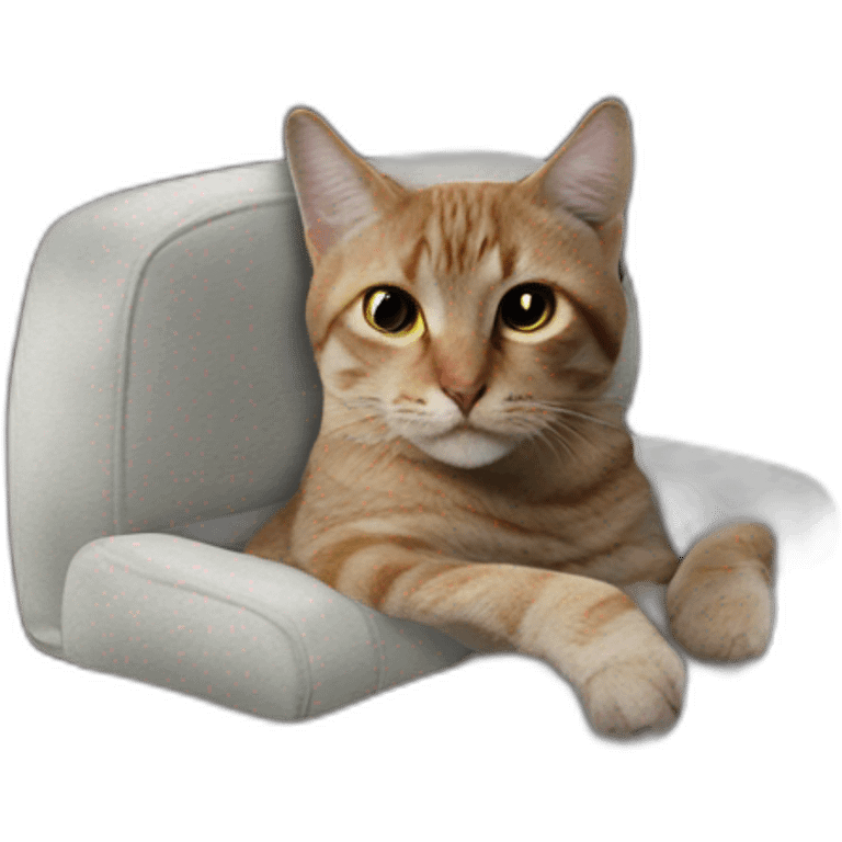 cozy letterboxed cat on couch emoji | AI Emoji Generator