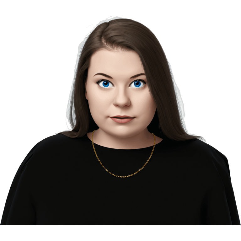 Blue Eyed Girl In Black Emoji Ai Emoji Generator