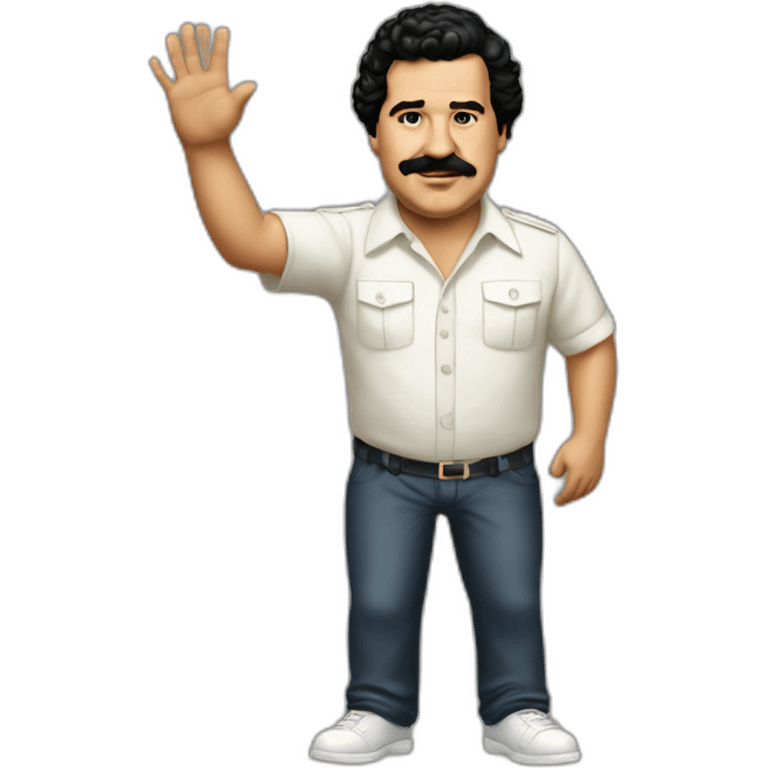 Pablo escobar waving emoji | AI Emoji Generator