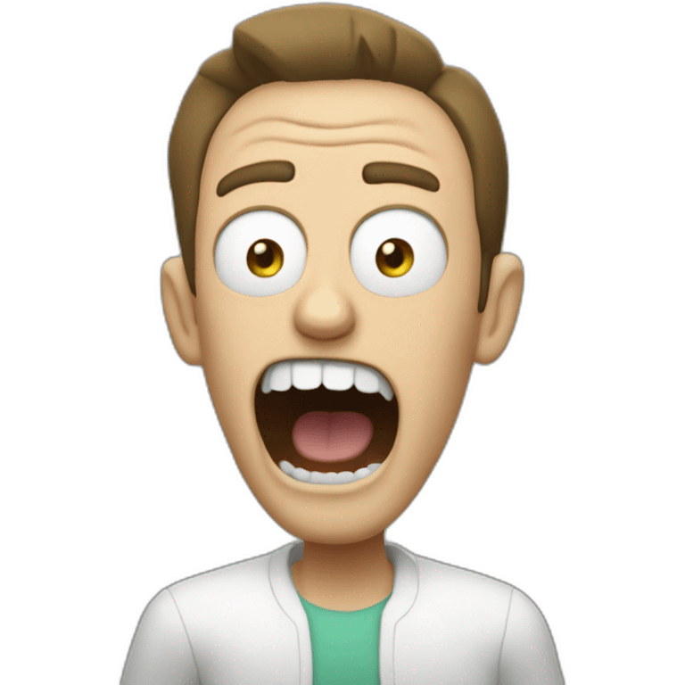 morty-screaming emoji | AI Emoji Generator