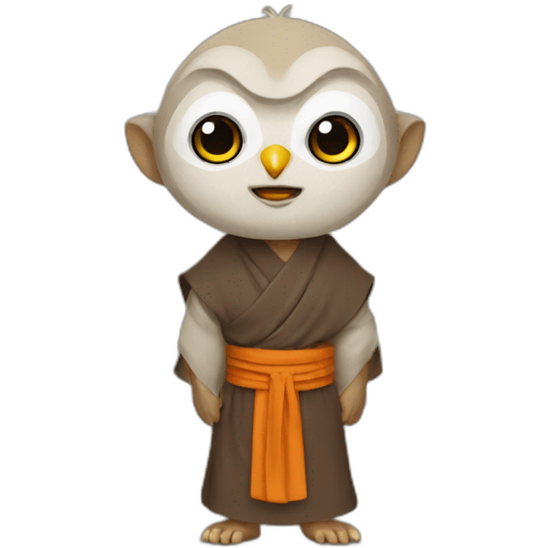 owl monk emoji | AI Emoji Generator