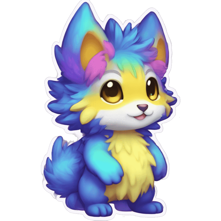 Anthro Fluffy Cool Cute Magical Elemental Shiny Colorful Neon Vibrant ...