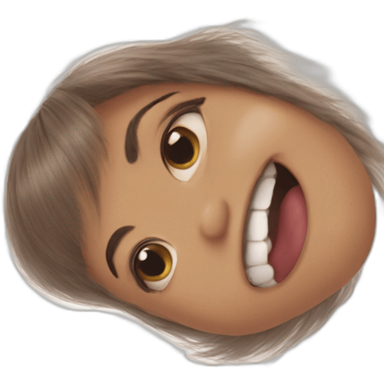 happy girl with sweet smile emoji | AI Emoji Generator