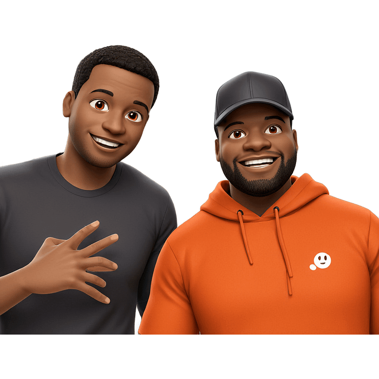 smiling boys in casual wear emoji | AI Emoji Generator