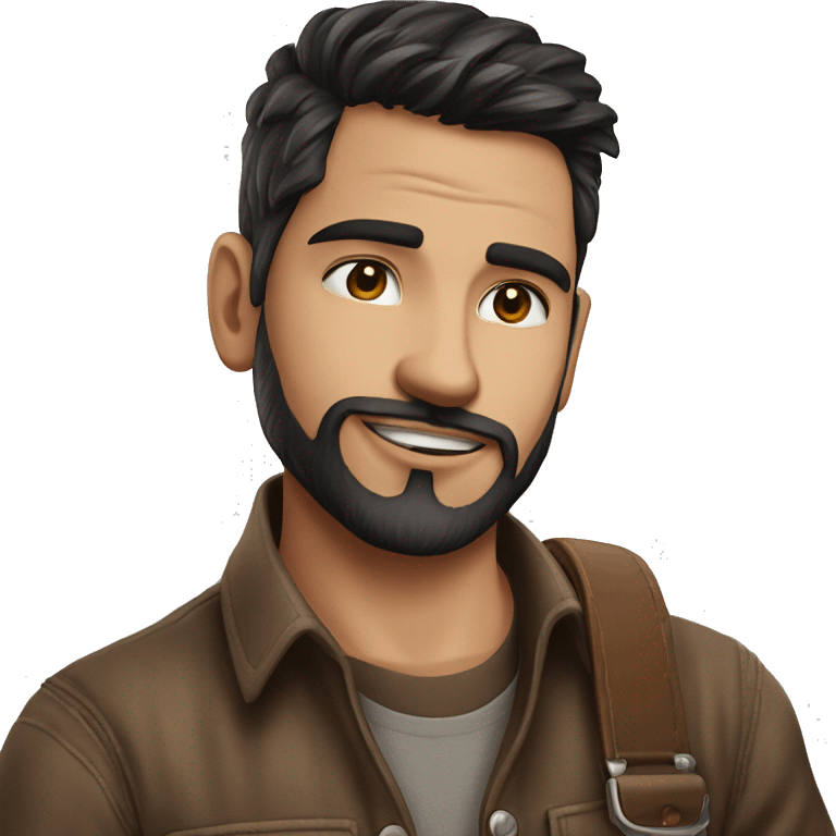 happy guy in brown. emoji | AI Emoji Generator