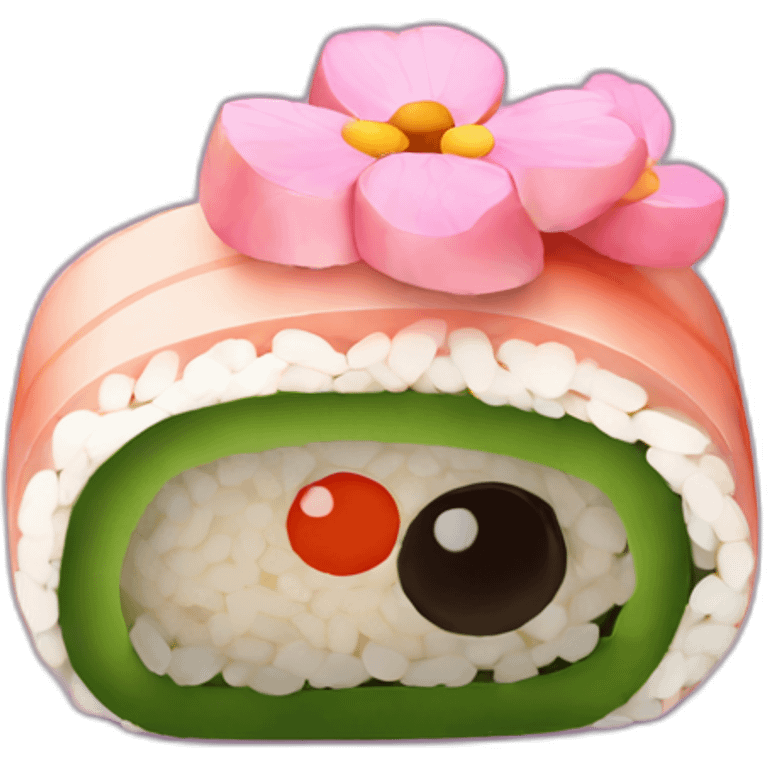 Sakura sushi emoji | AI Emoji Generator