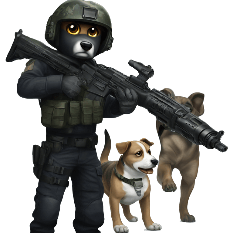 camo dog and soldier emoji | AI Emoji Generator