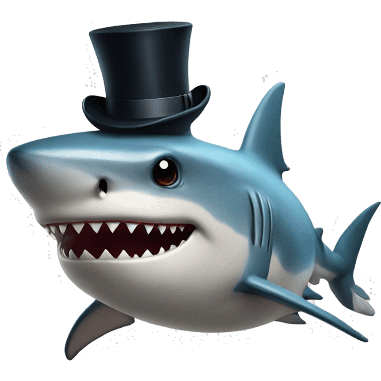 Shark with a top hat emoji | AI Emoji Generator