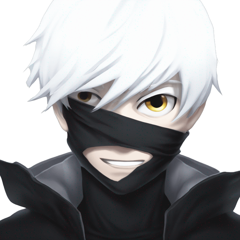 kaneki ken portrait solo portrait emoji | AI Emoji Generator