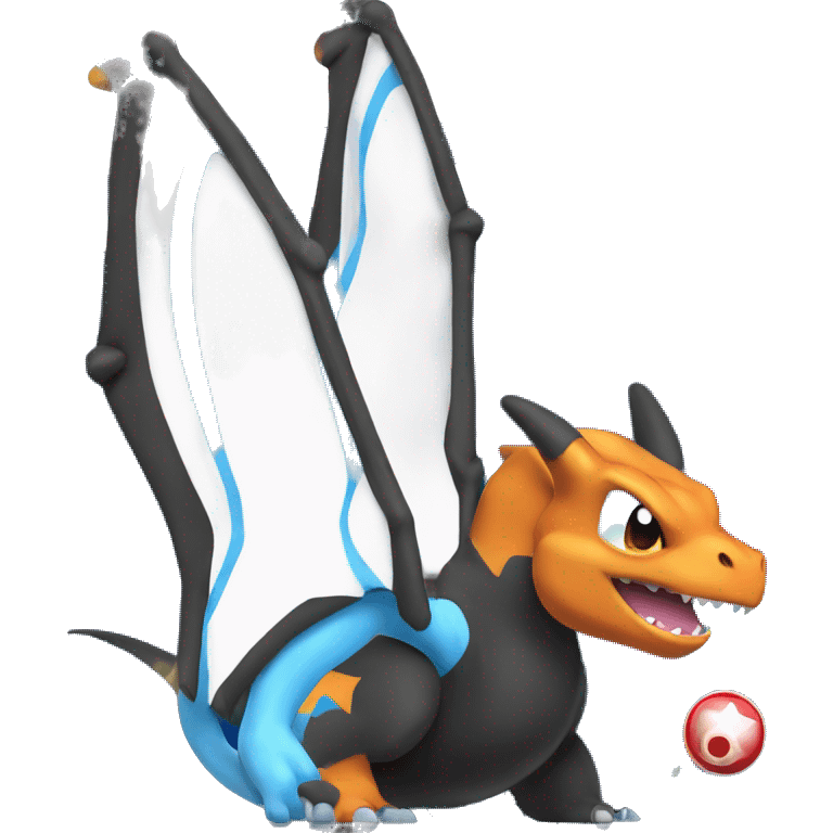 charizard in blue background emoji | AI Emoji Generator