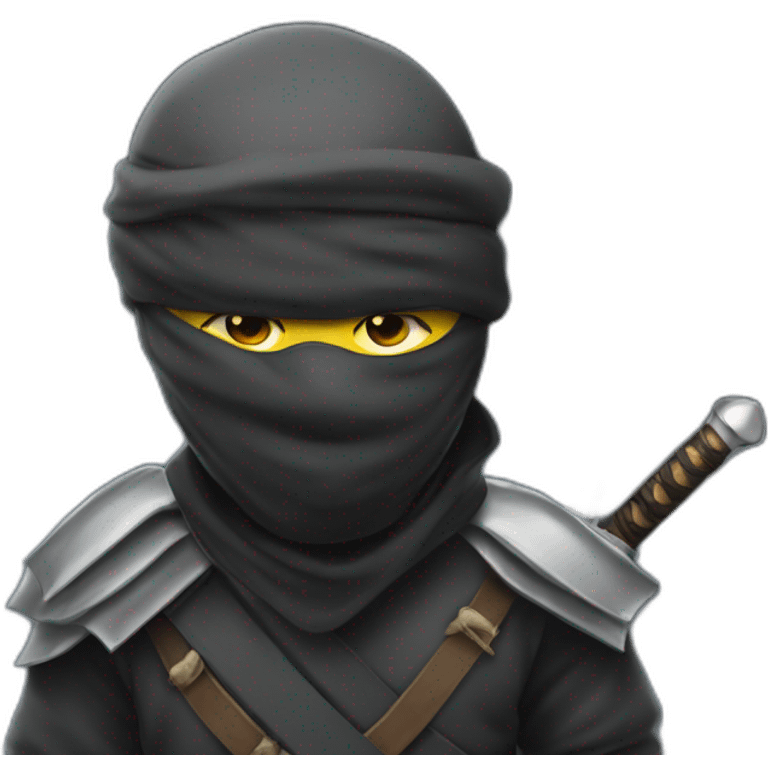 masked ninja with katana emoji | AI Emoji Generator