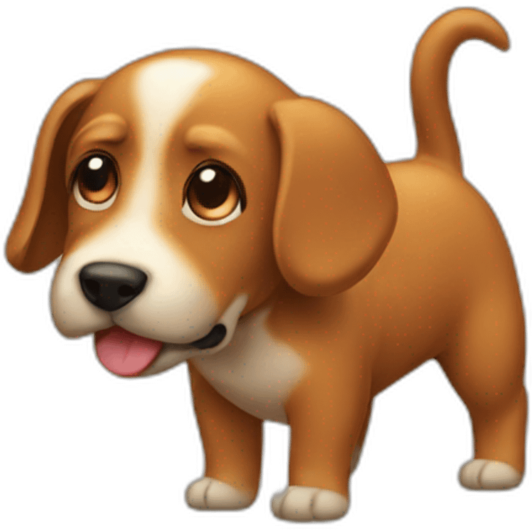 Dog pooping emoji | AI Emoji Generator