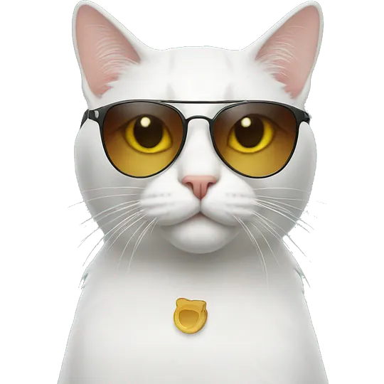 Cat with sunglasses emoji | AI Emoji Generator