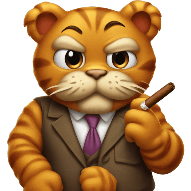 Garfield with cigar emoji | AI Emoji Generator