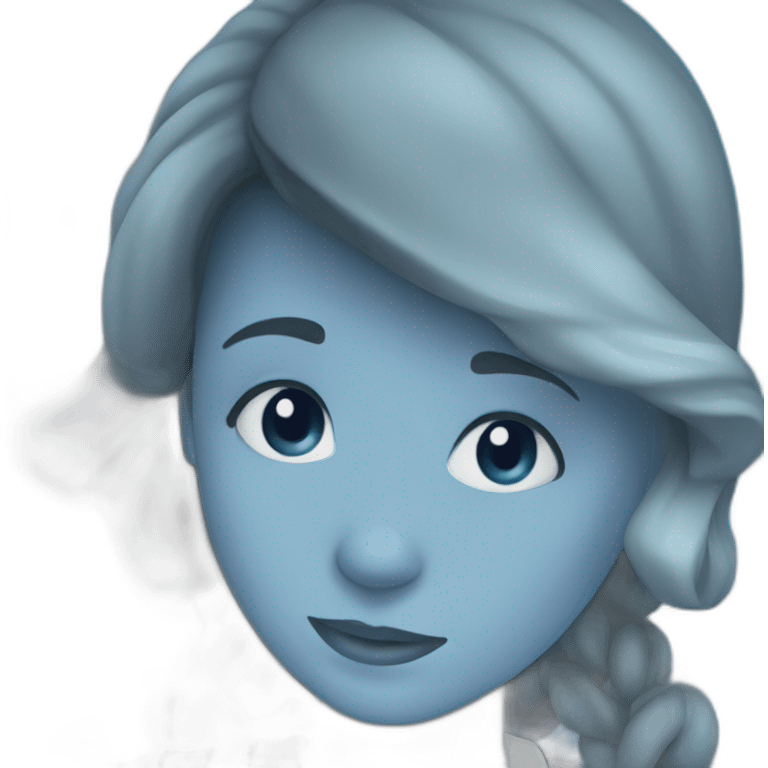 Solo Girl With Blue Background Emoji Ai Emoji Generator