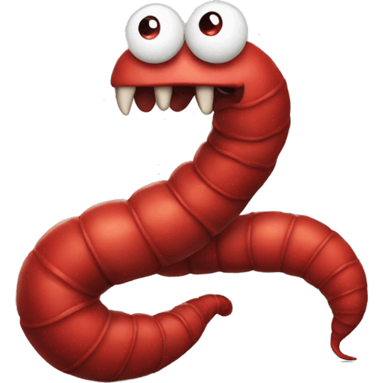 A very angry red worm emoji | AI Emoji Generator