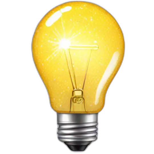 sparkles and the light bulb emoji | AI Emoji Generator