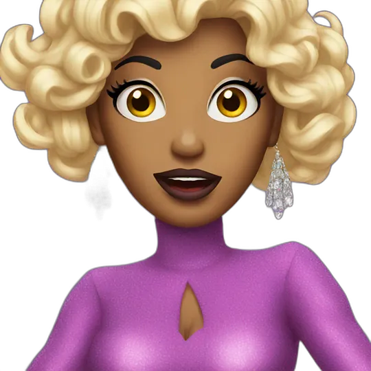 Drag Queen amazed emoji | AI Emoji Generator