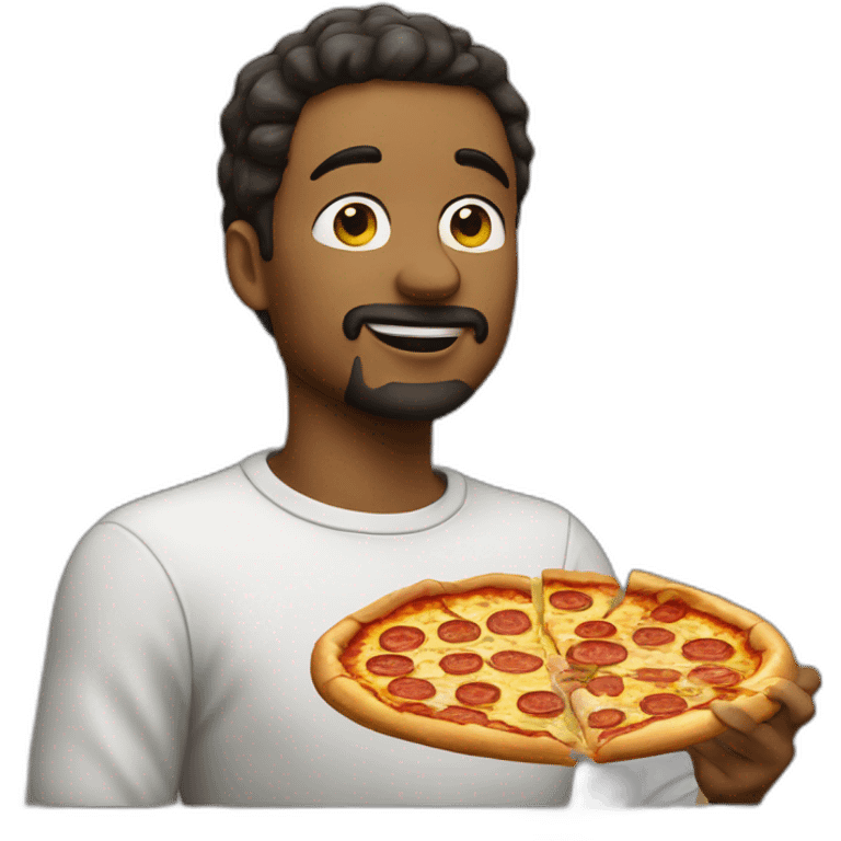 DeepStackDave eating a pizza emoji | AI Emoji Generator