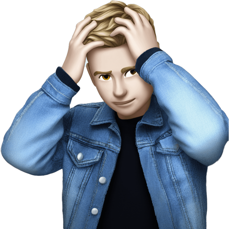 cool kid in denim jacket emoji | AI Emoji Generator