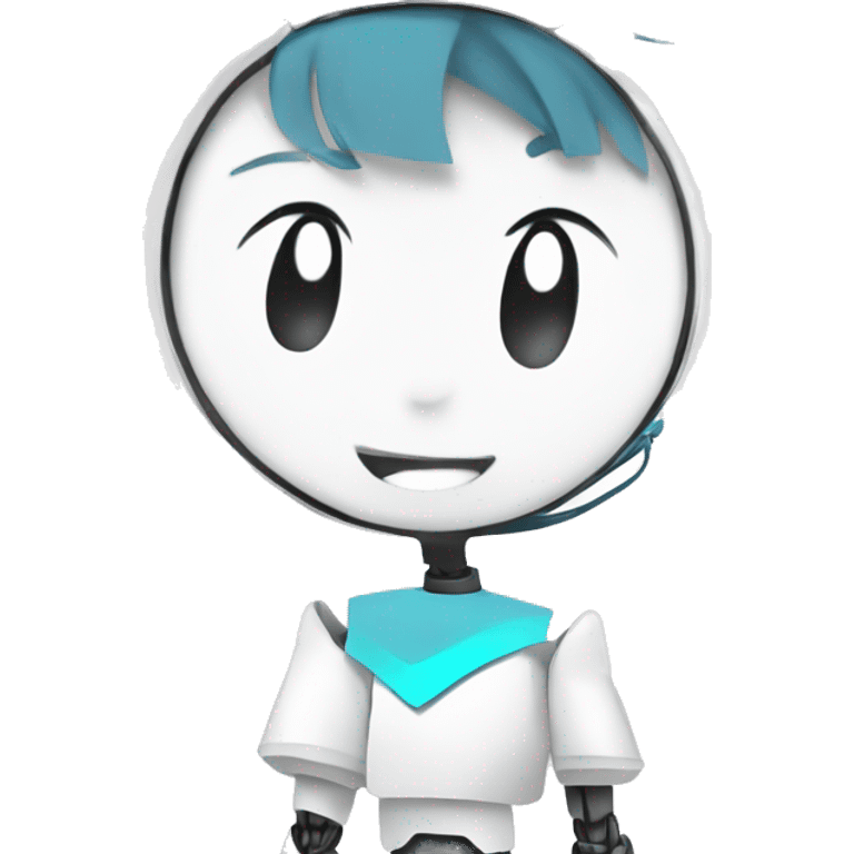 happy robot girl android emoji | AI Emoji Generator