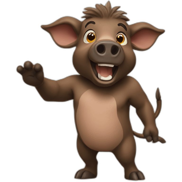 boar waving emoji | AI Emoji Generator