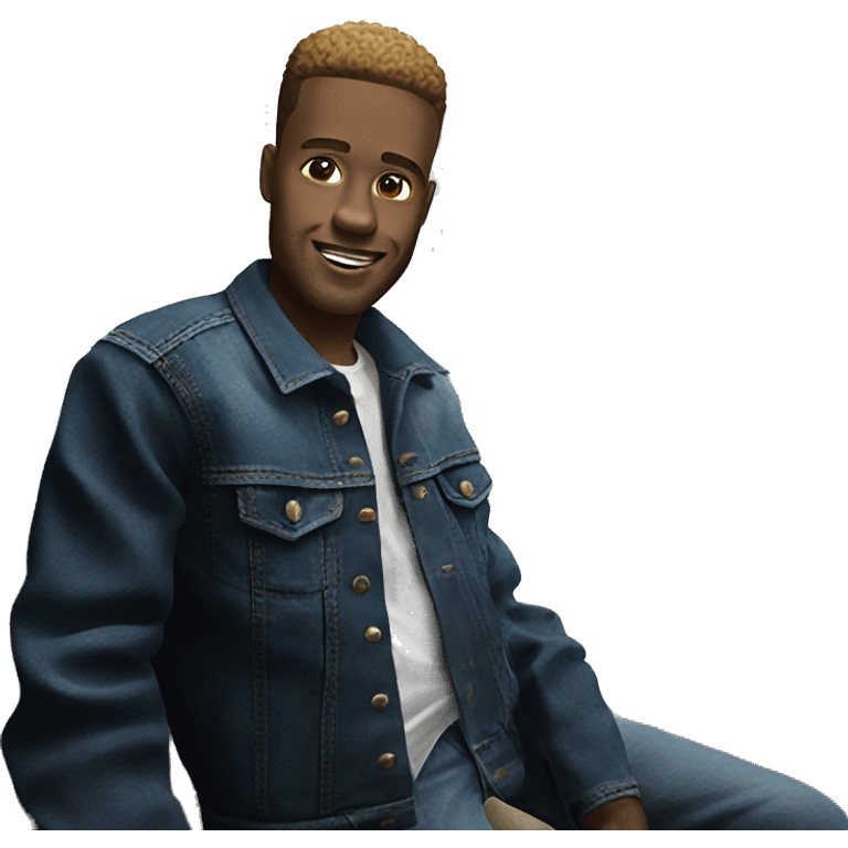 cool guy in denim jacket emoji | AI Emoji Generator