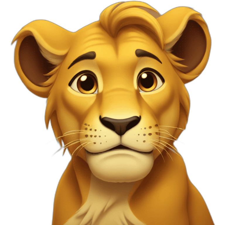 Simba cry emoji | AI Emoji Generator