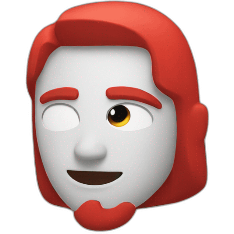 Red Colourblocks emoji | AI Emoji Generator