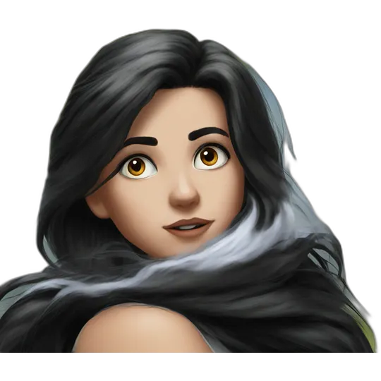 intense girl staring at viewer emoji | AI Emoji Generator